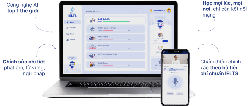 Edmicro - Học IELTS cùng AI