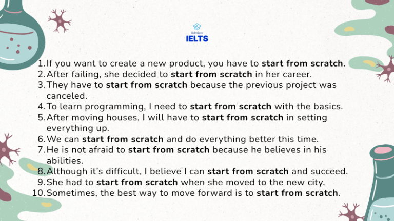 Start From Scratch | Ý Nghĩa, Cách Dùng Và Bài Tập Vận Dụng