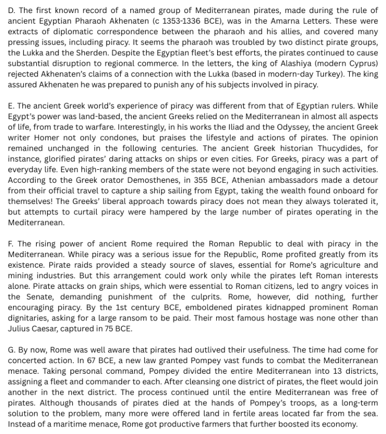 The Pirates Of The Ancient Mediterranean | IELTS Reading